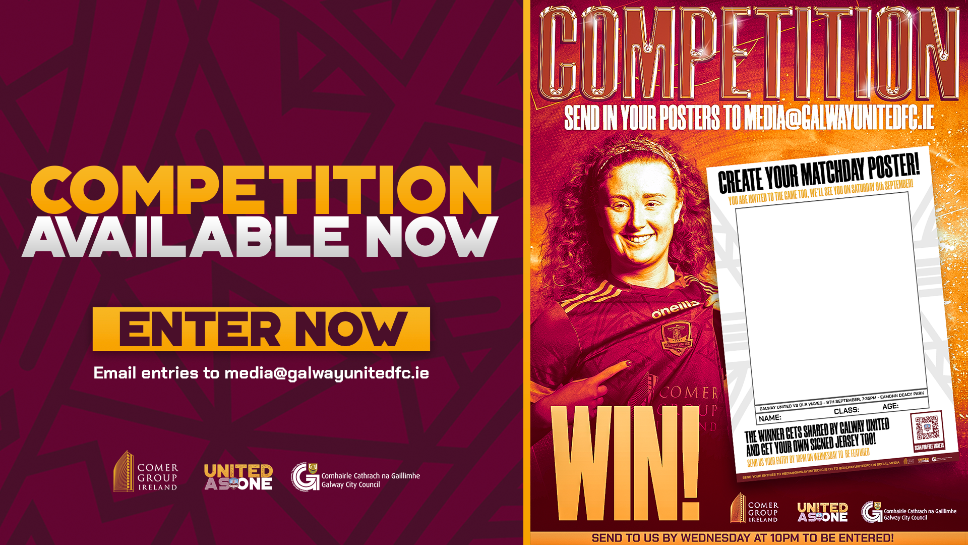 Poster competition for DLR Waves game - Galway United