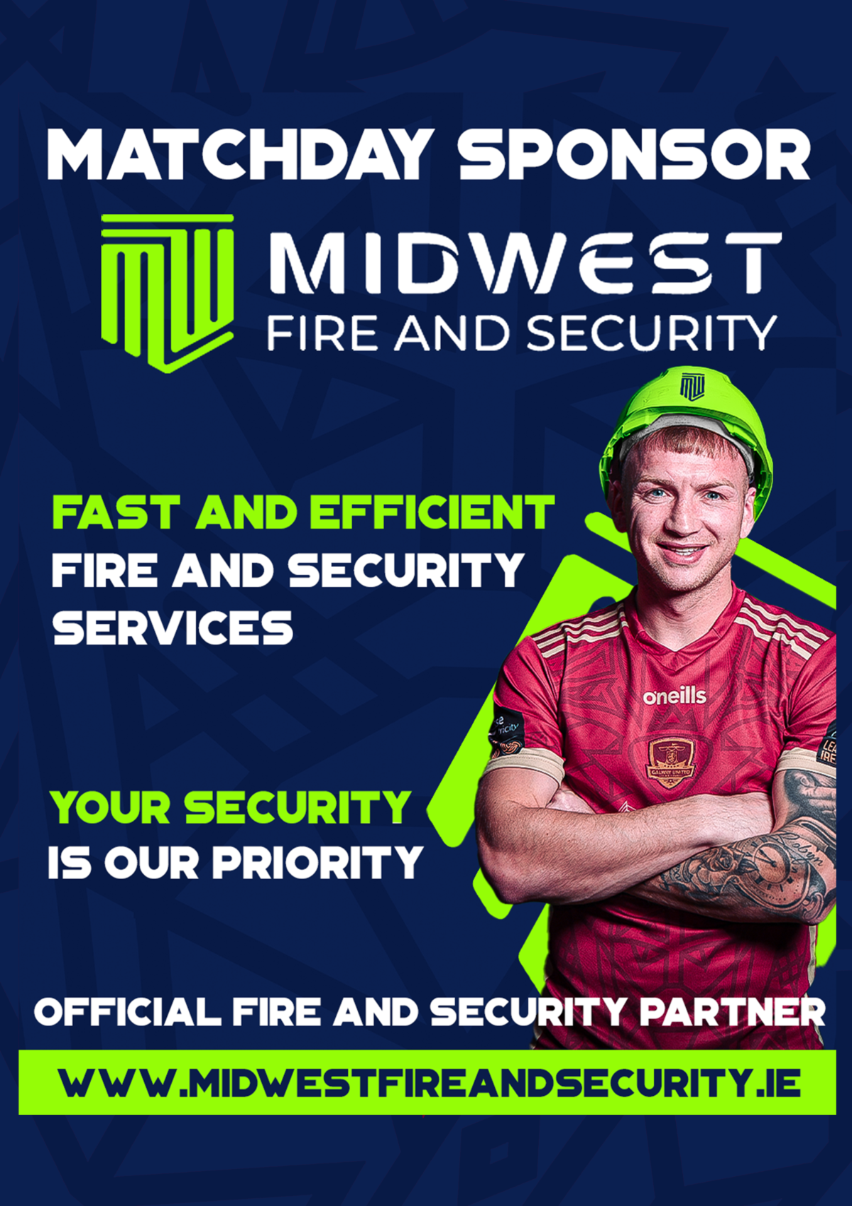 Galway United » Midwest Fire and Security join as Matchday Partners.