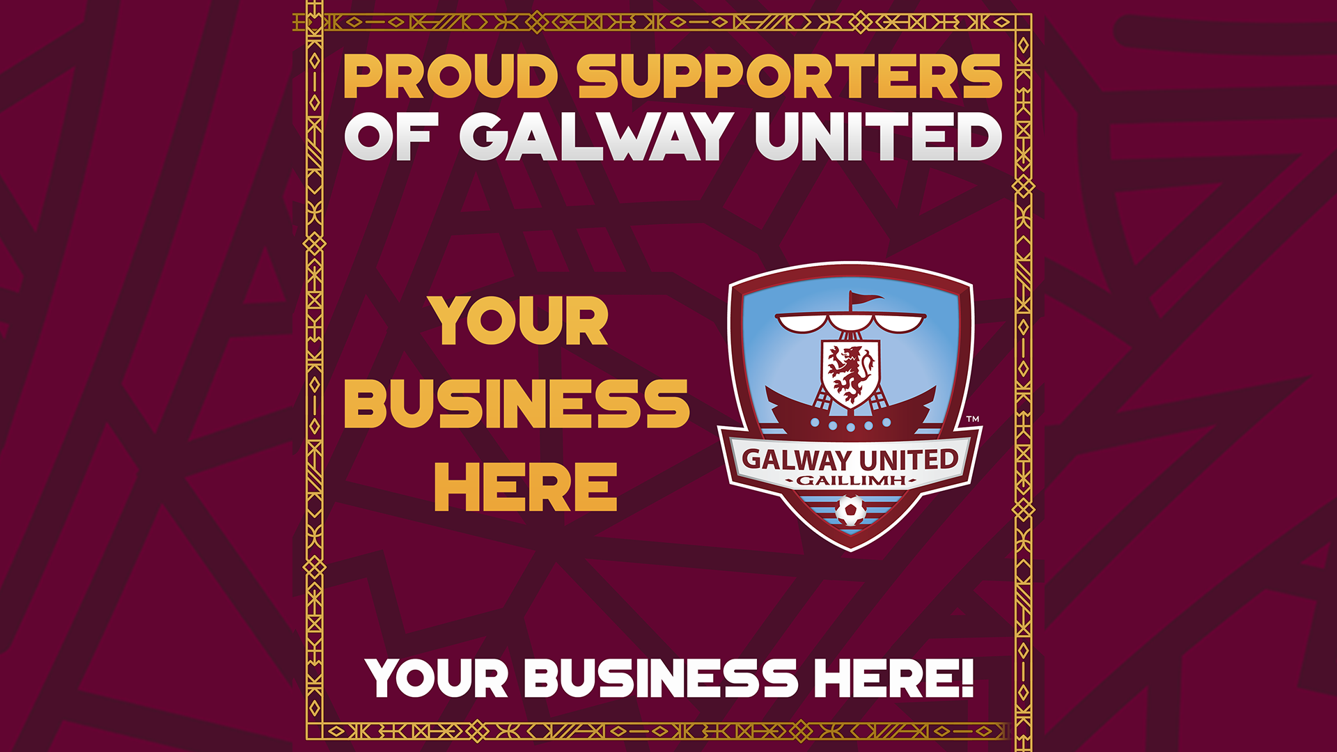 Galway United » PITCH-SIDE SIGNAGE AVAILABLE IN EAMONN DEACY PARK