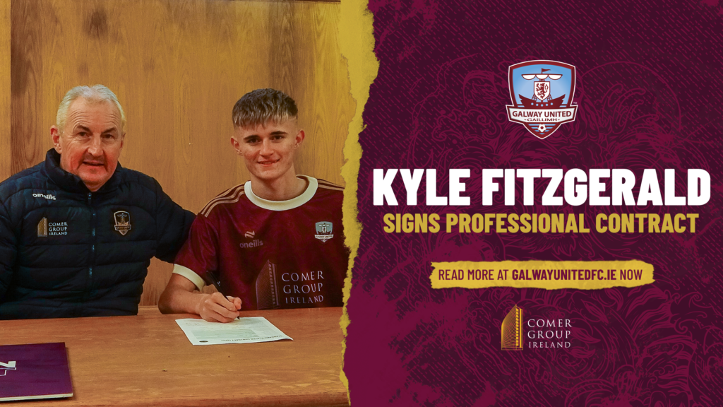 Kyle Fitzgerald signs professional contract - Galway United